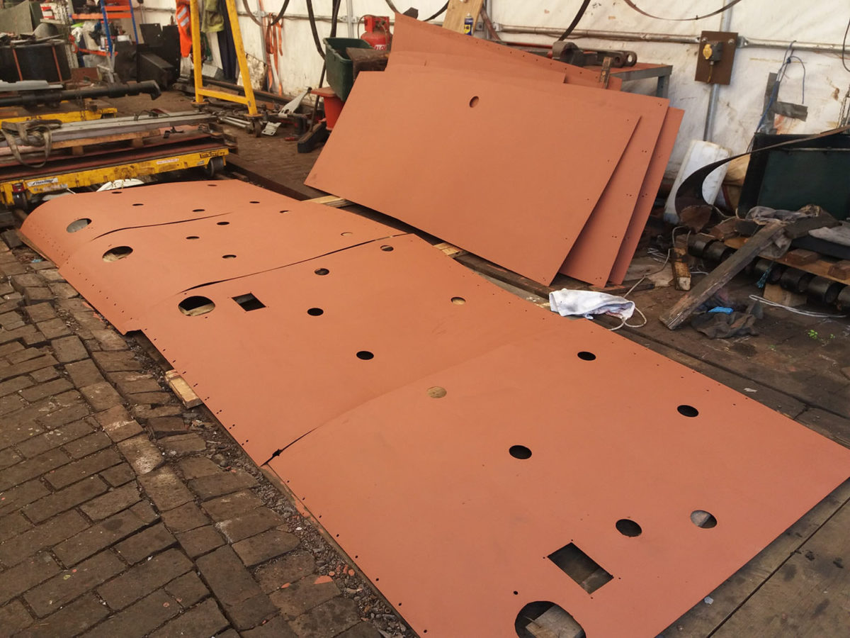 Primed Boiler Cladding - Erlestoke Manor Fund
